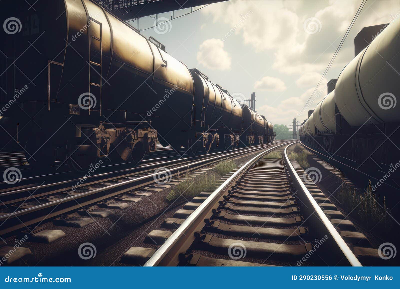 Rail track. Generative ai stock photo. Image of journey - 290230556
