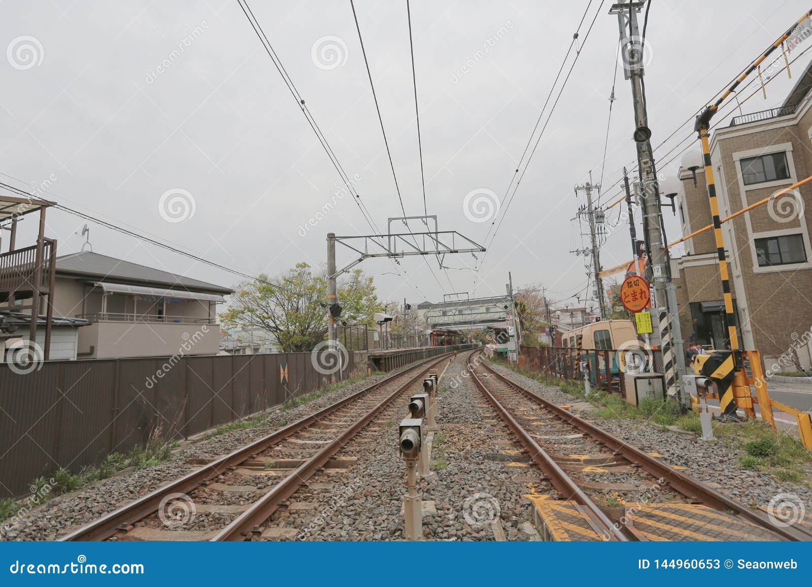 Rail Track in Kyoto Japan April 2014 Editorial Stock Photo - Image of ...