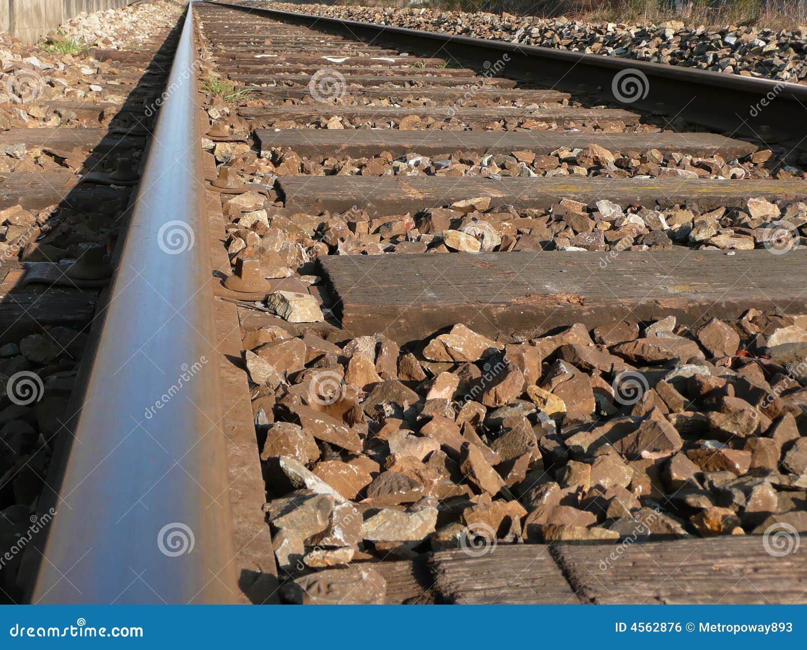 Railroad Ties Made Of Recycled Materials Stock Photography ...