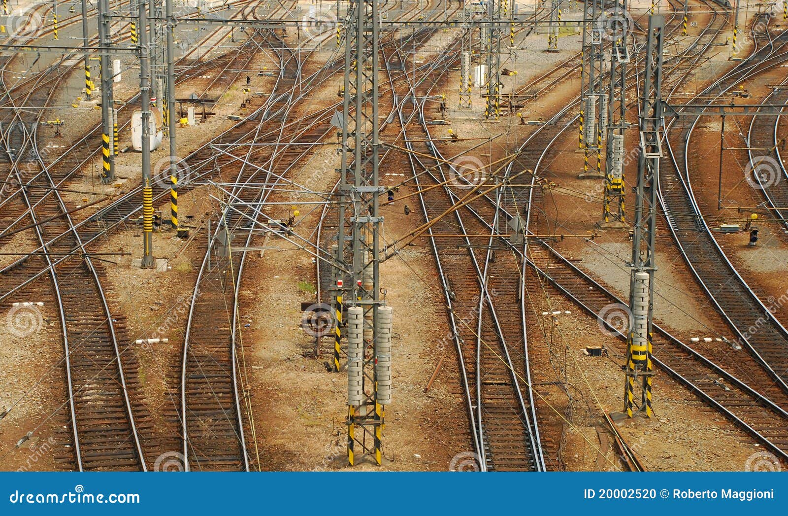 Rail Tracks and Railway Interchange Stock Photo - Image of track, cargo ...