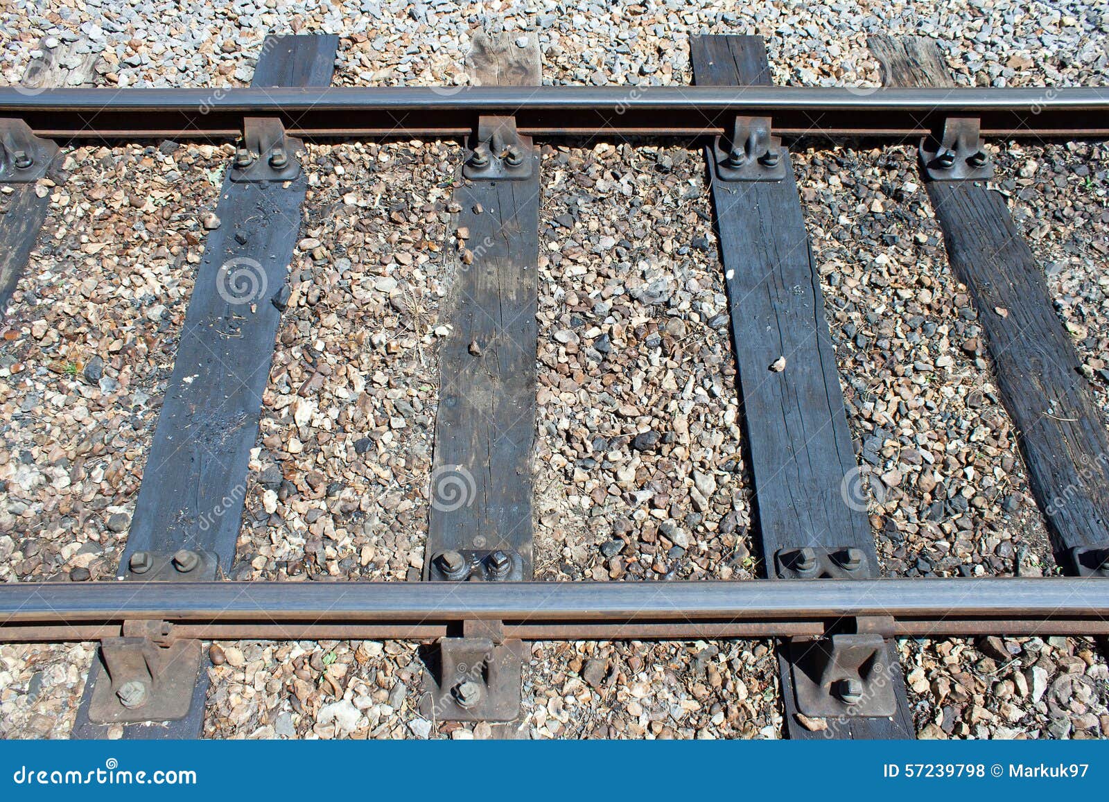 Rail Tracks Close-up stock photo. Image of view, ground - 57239798