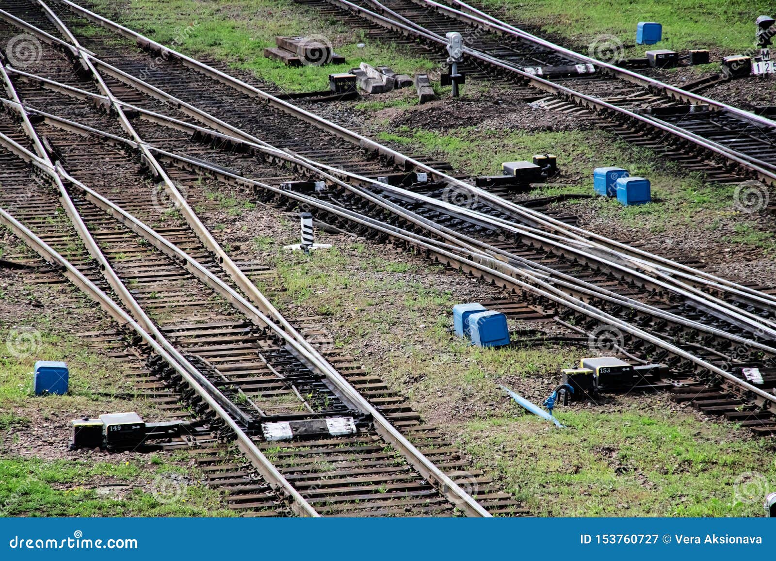 Rail Tracks Close Up Top View Close Up Stock Image - Image of transit ...