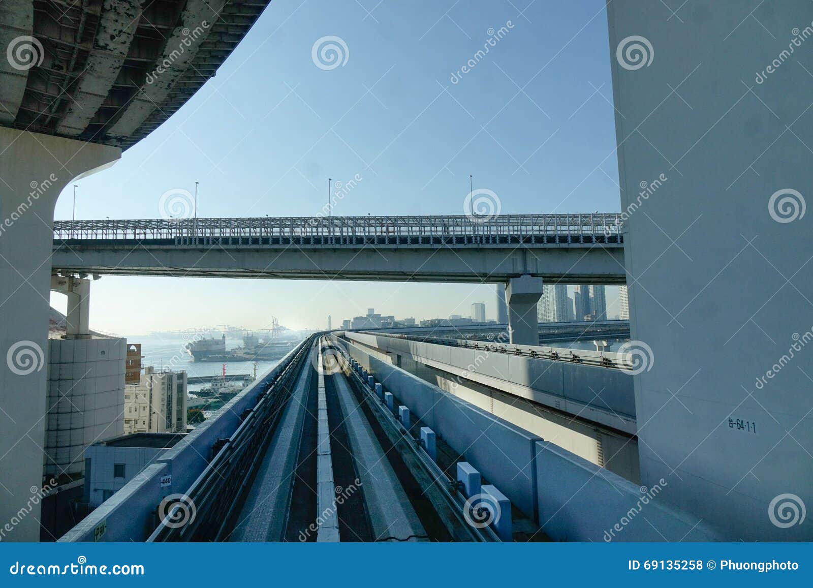 Rail Tracks with Highway in Tokyo, Japan Editorial Stock Photo - Image ...