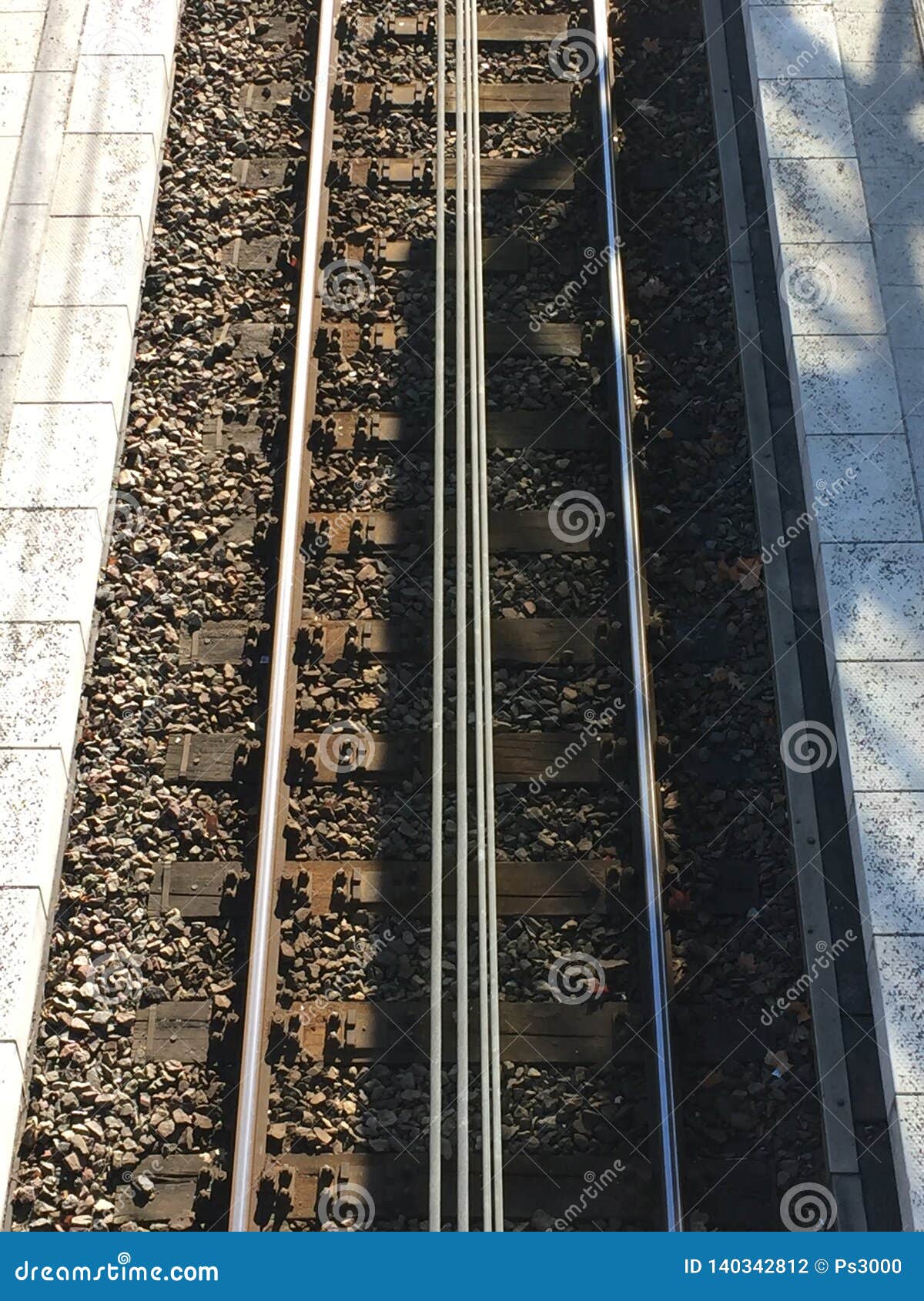 Rail Tracks with High Voltage Stock Photo - Image of rails, cold: 140342812