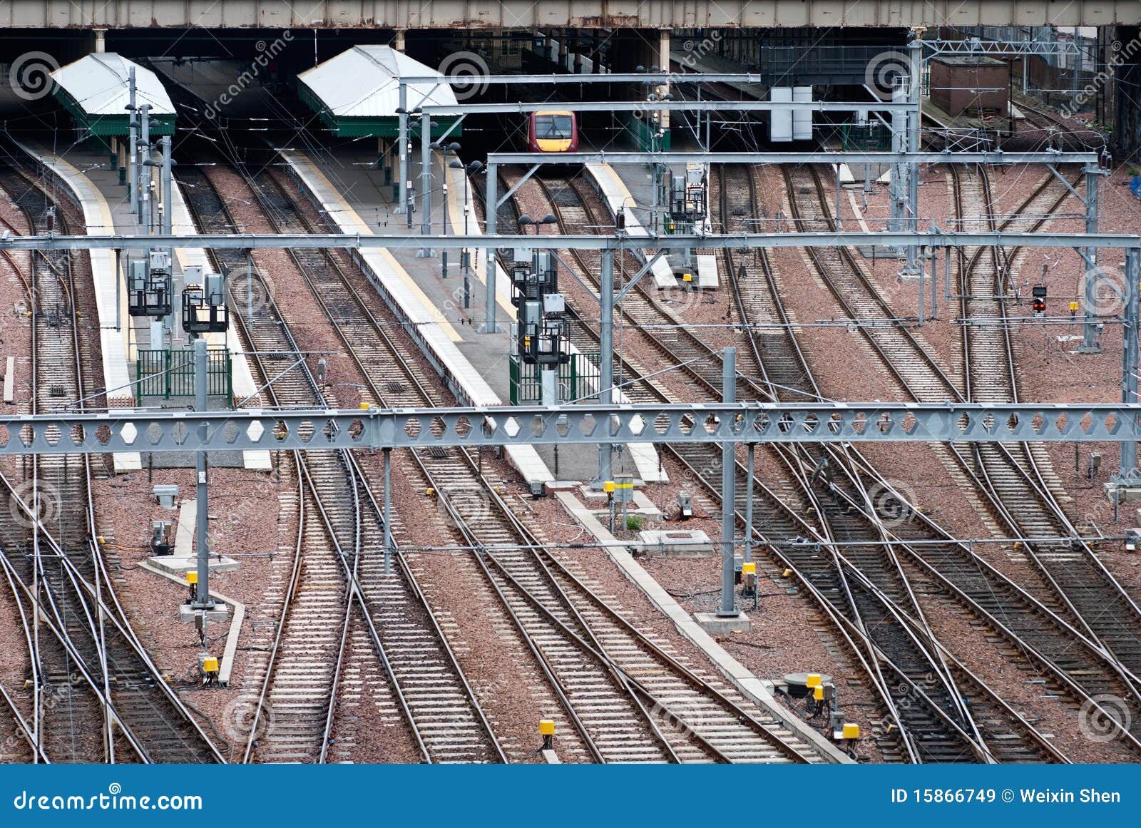Rail Tracks at Subway Terminal Stock Image - Image of traffic, tracks ...