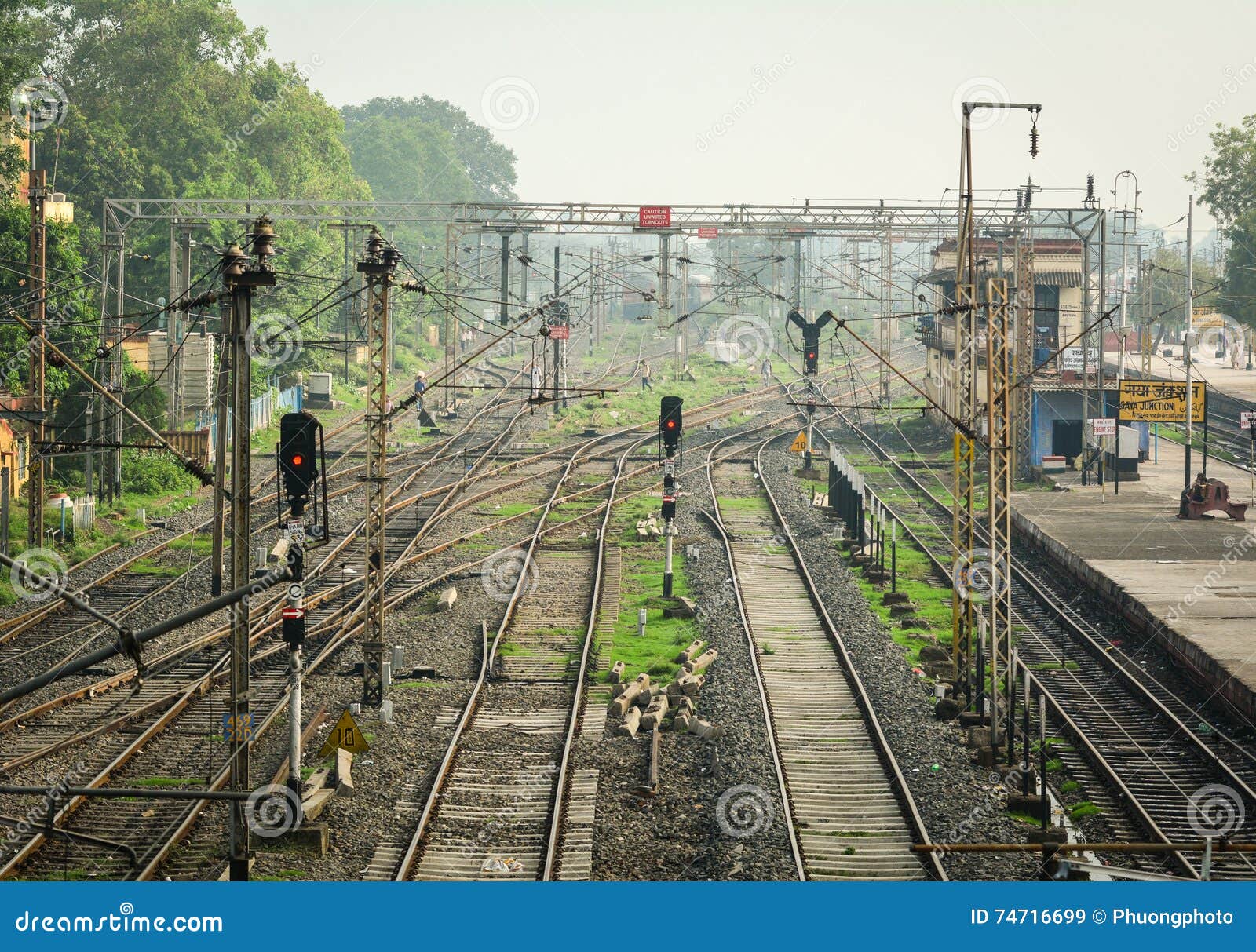 Rail Tracks at the Train Station in Agra, India Editorial Stock Image ...