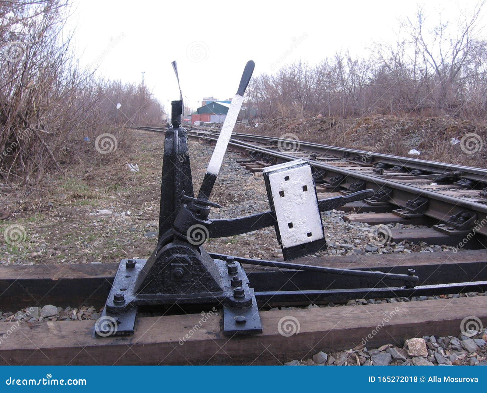 Rail Tracks for Trains in the Industrial Area of the City Industrial ...