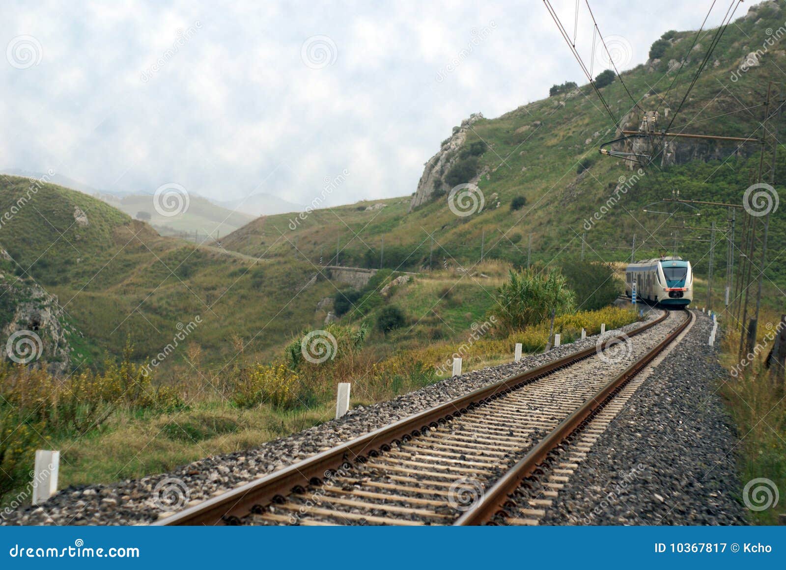 Rail train in countryside stock image. Image of engine - 10367817