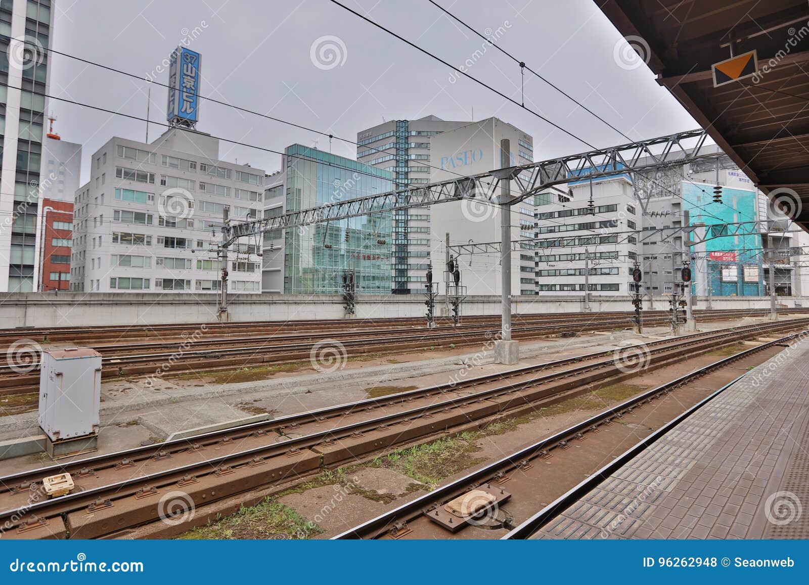 Rail Train Stop at Sapporo Station in Hokkaido, Japan. Editorial Stock ...