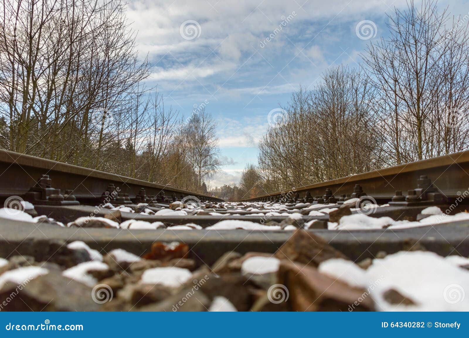 Rail stock photo. Image of tracks, power, snow, train - 64340282