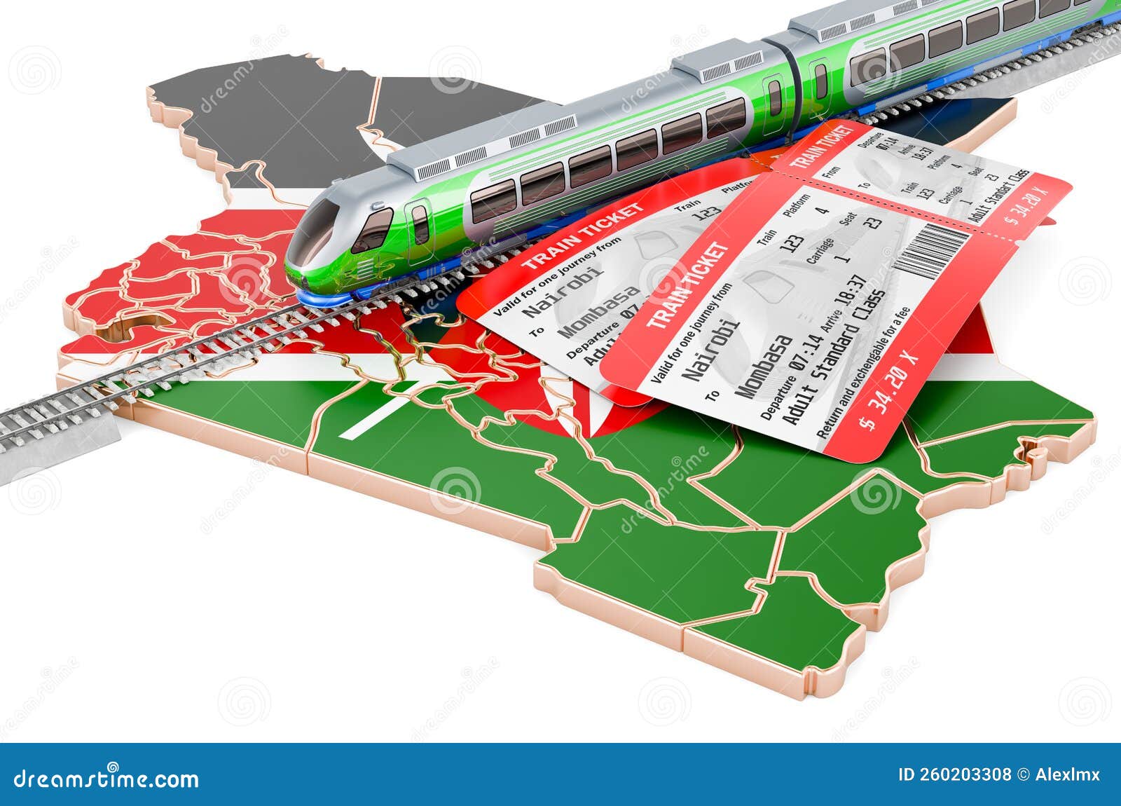 Travel To Kenya Pop-under Banner. Trip Banner With Passport, Tickets ...