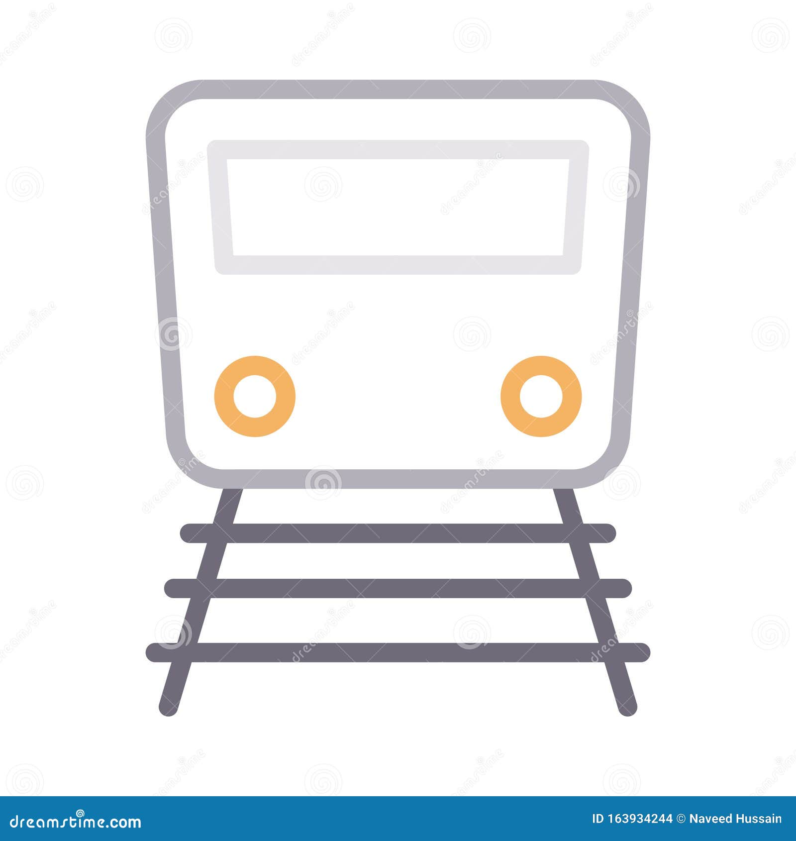 Rail Vector Color Line Icon Stock Illustration - Illustration of rail ...
