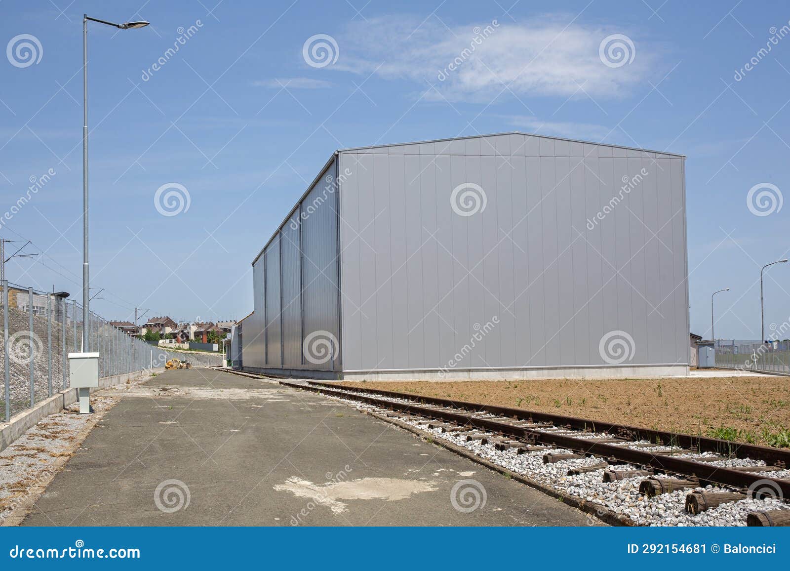 Rail Warehouse Building stock image. Image of gray, tracks - 292154681