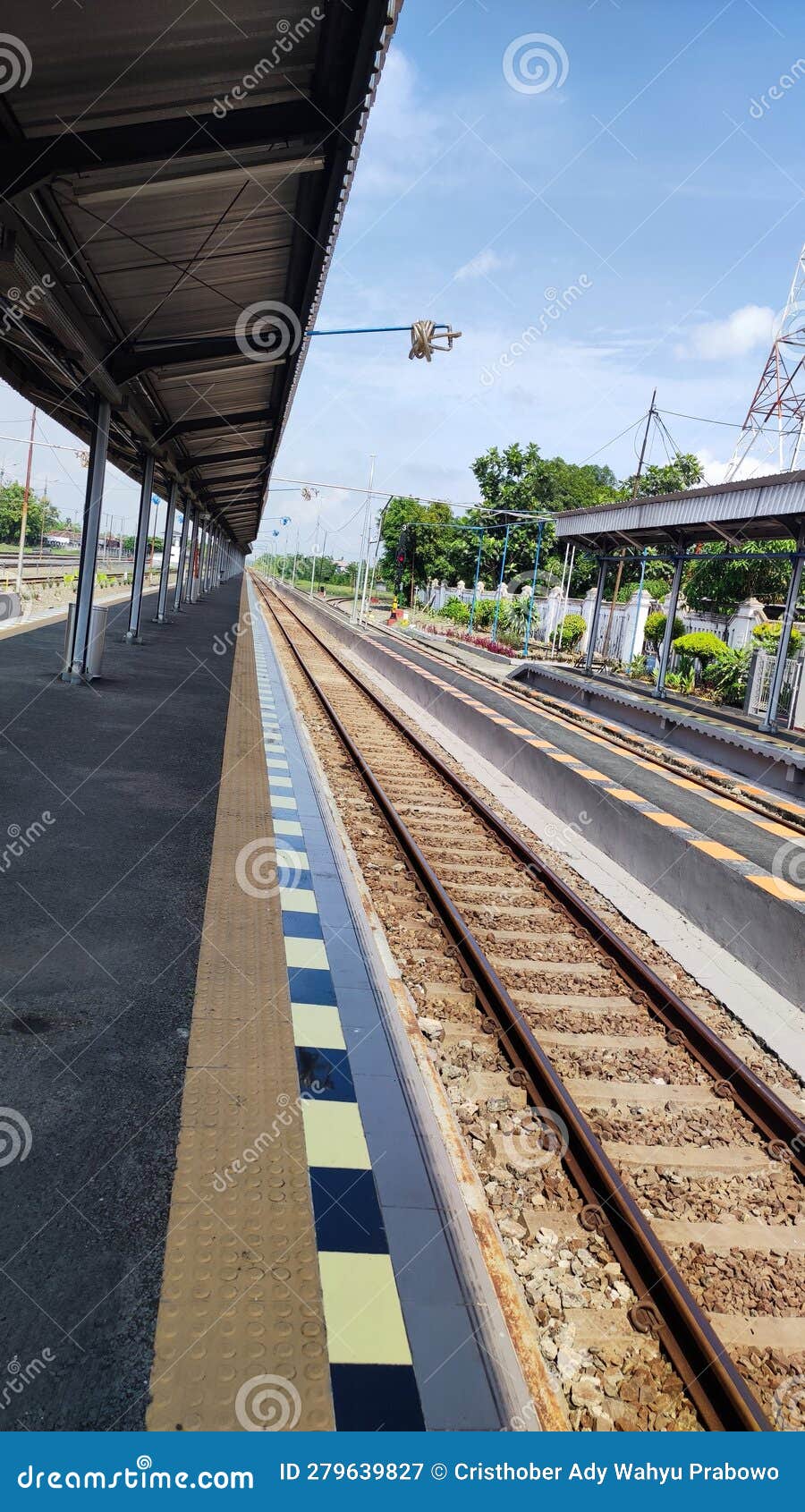 Rail Way Station in Indonesia Stock Image - Image of vehicle, railway ...