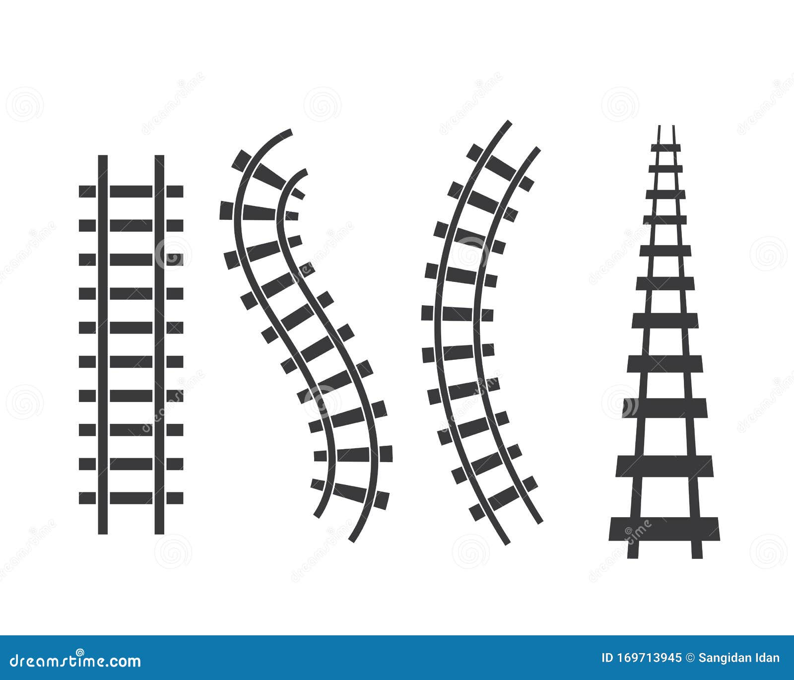Rail Way Track Vector Illustration Design Stock Vector - Illustration ...