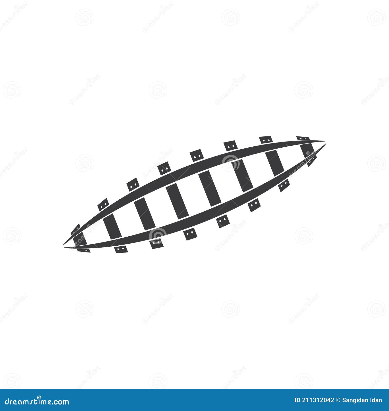 Rail Way Track Vector Illustration Design Stock Vector - Illustration ...