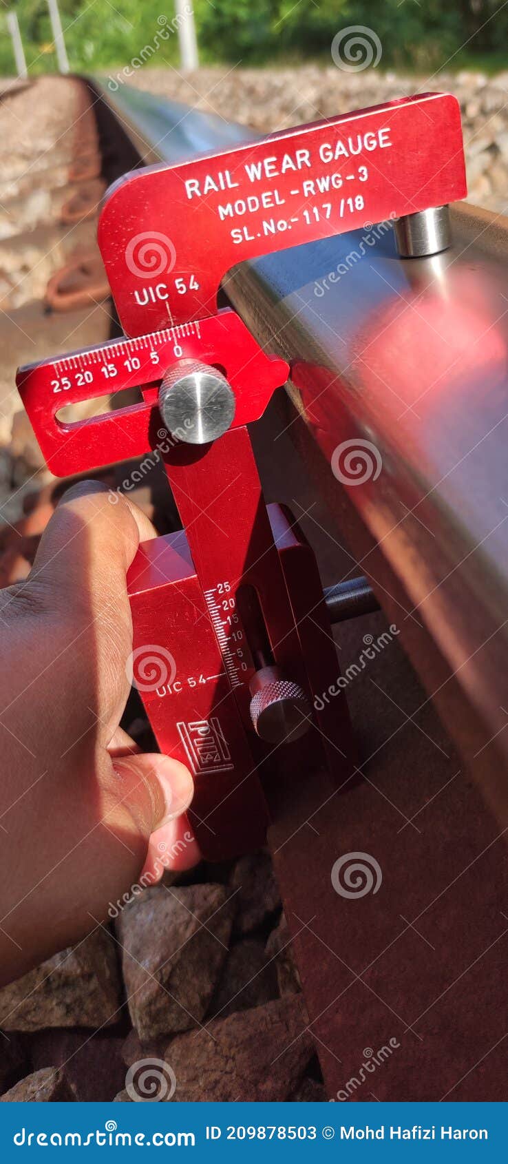 Rail Wear Gauge editorial stock photo. Image of gauge - 209878503