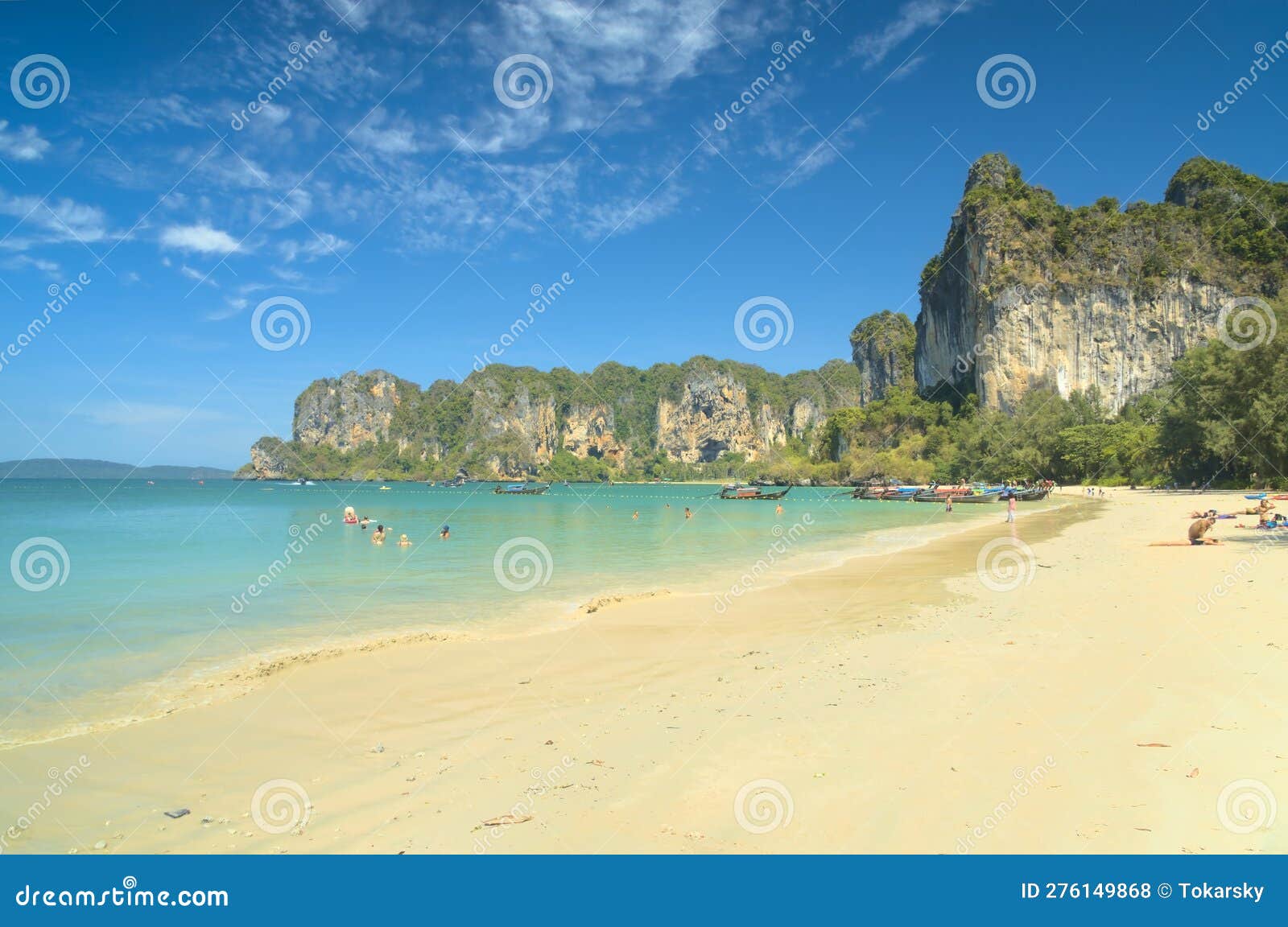 Railay Beach editorial stock photo. Image of andaman - 276149868