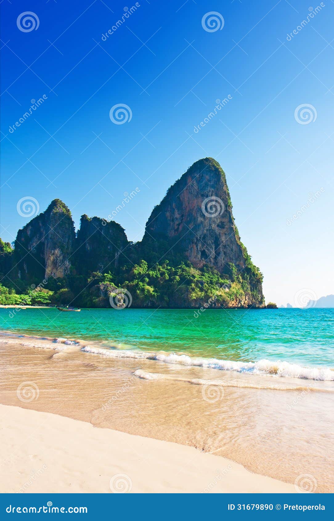 Railay Strand I Krabi Thailand Arkivfoto - Bild av strand, vändkrets ...