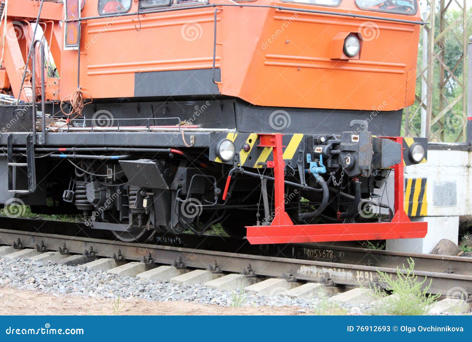 Railcar for Maintenance of the Railway and Security Checks. Stock Image ...