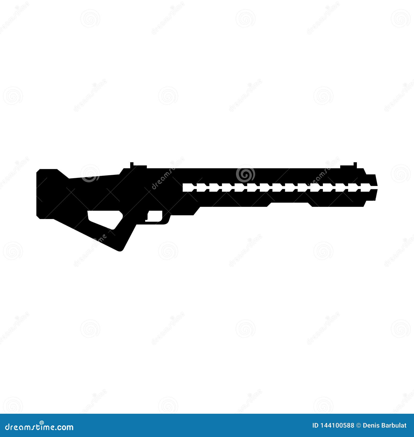 Railgun hand weapon stock vector. Illustration of army - 144100588