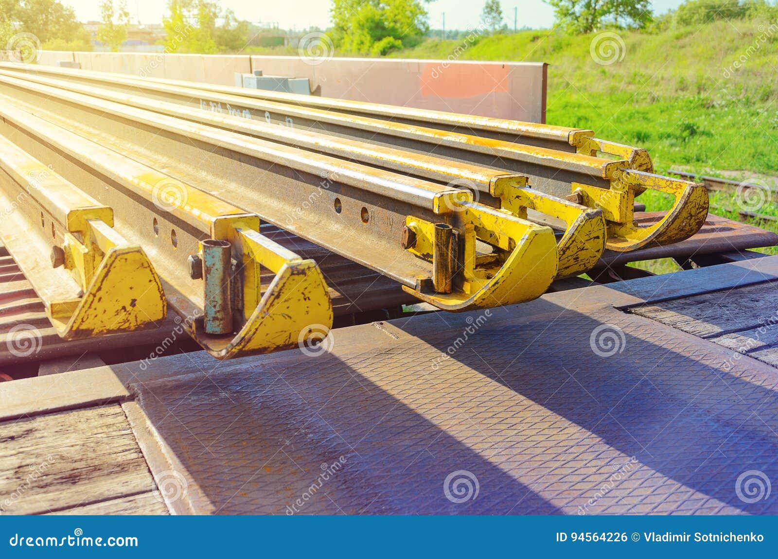 Railhead Elements. the Rail Lash Stock Photo - Image of moving ...