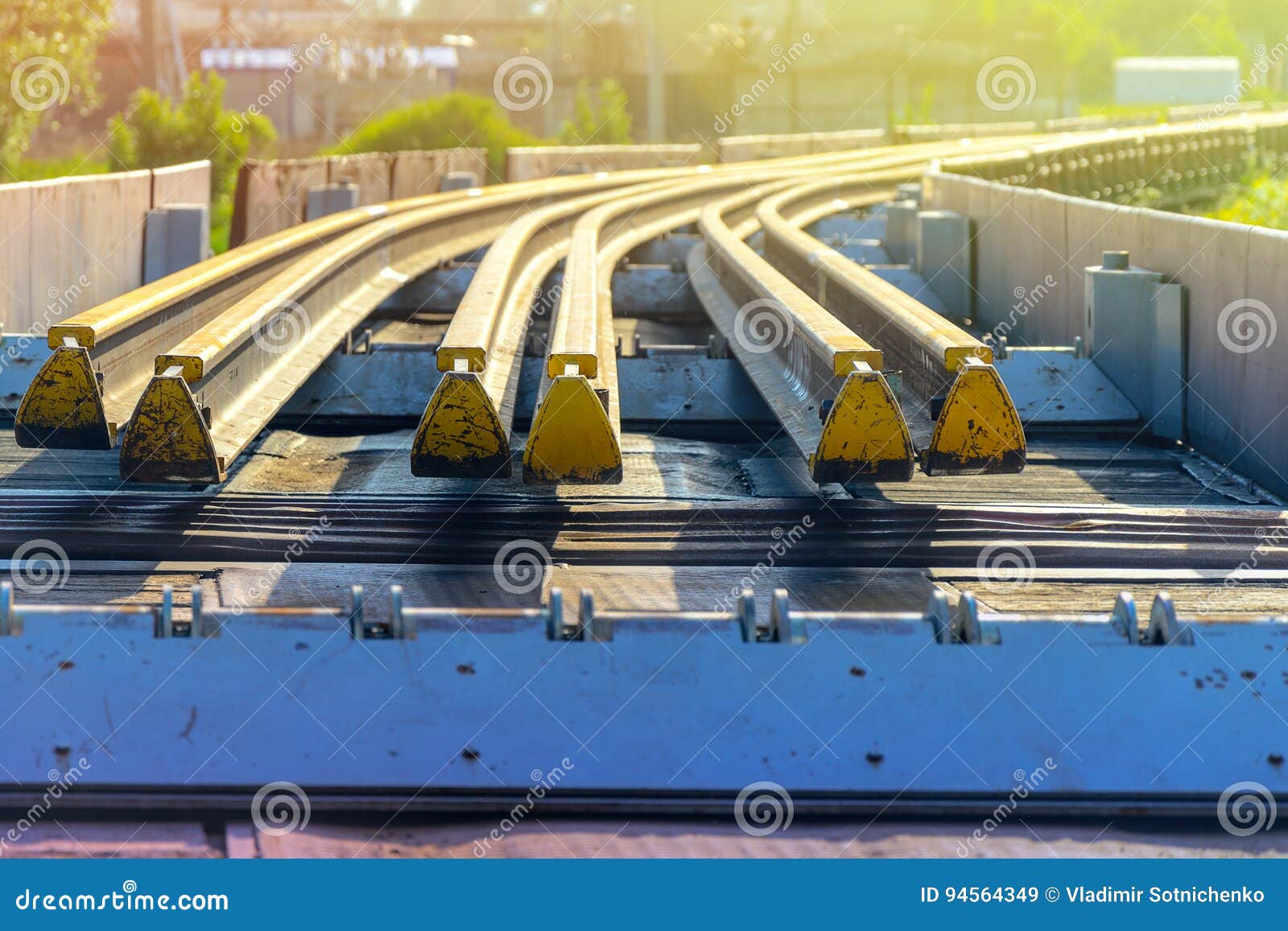 Railhead Elements. the Rail Lash Stock Image - Image of factory, rail ...