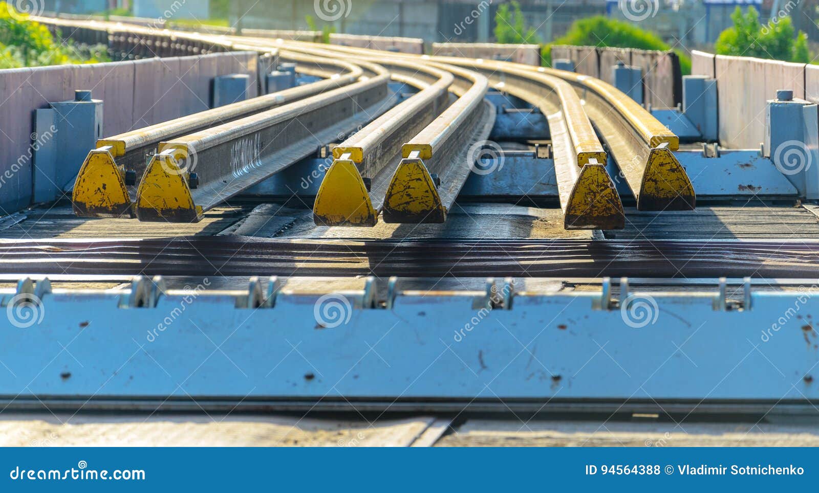Railhead Elements. the Rail Lash Stock Photo - Image of close, bright ...