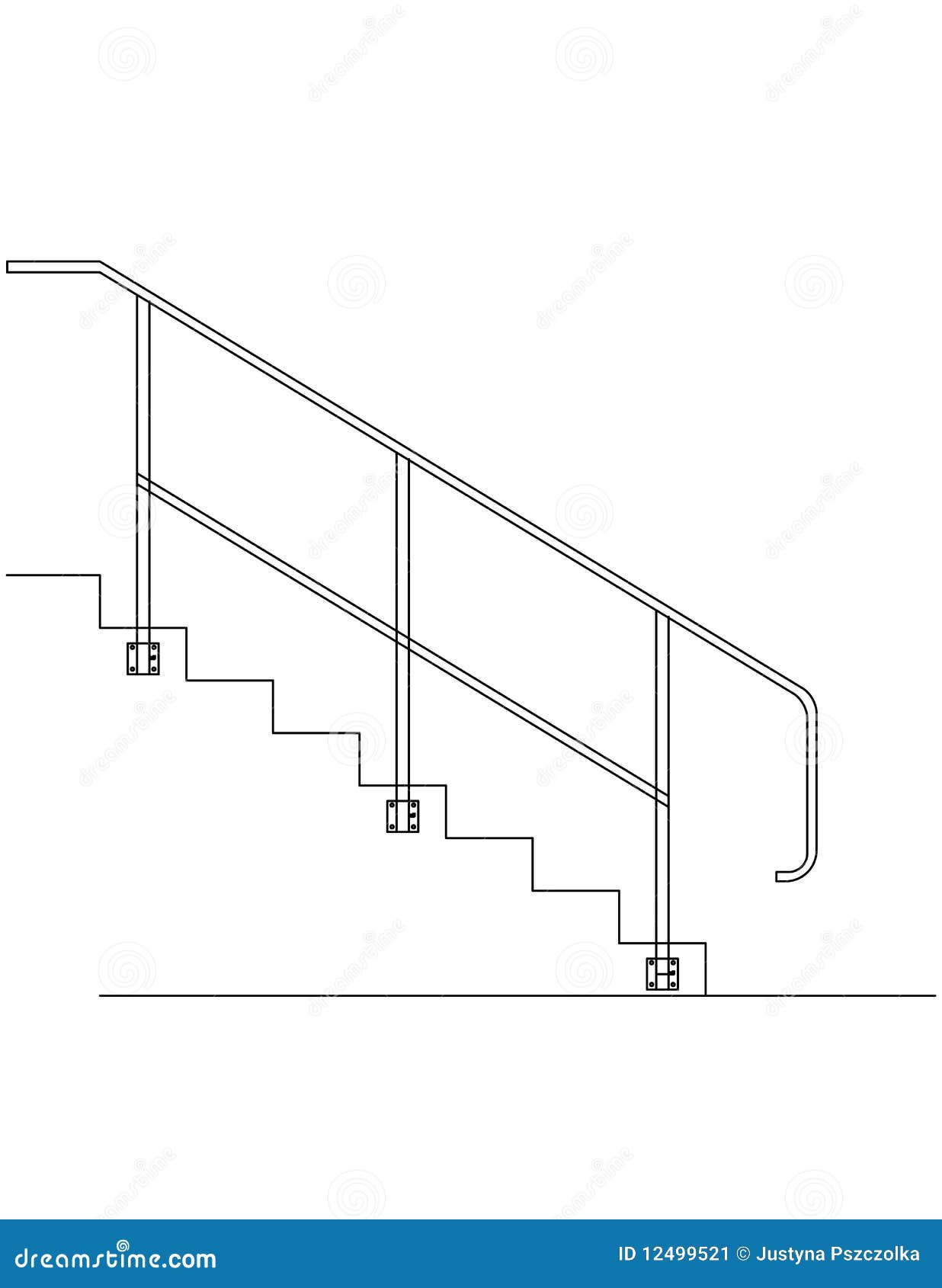 Railing stock illustration. Illustration of drawing, draft - 12499521