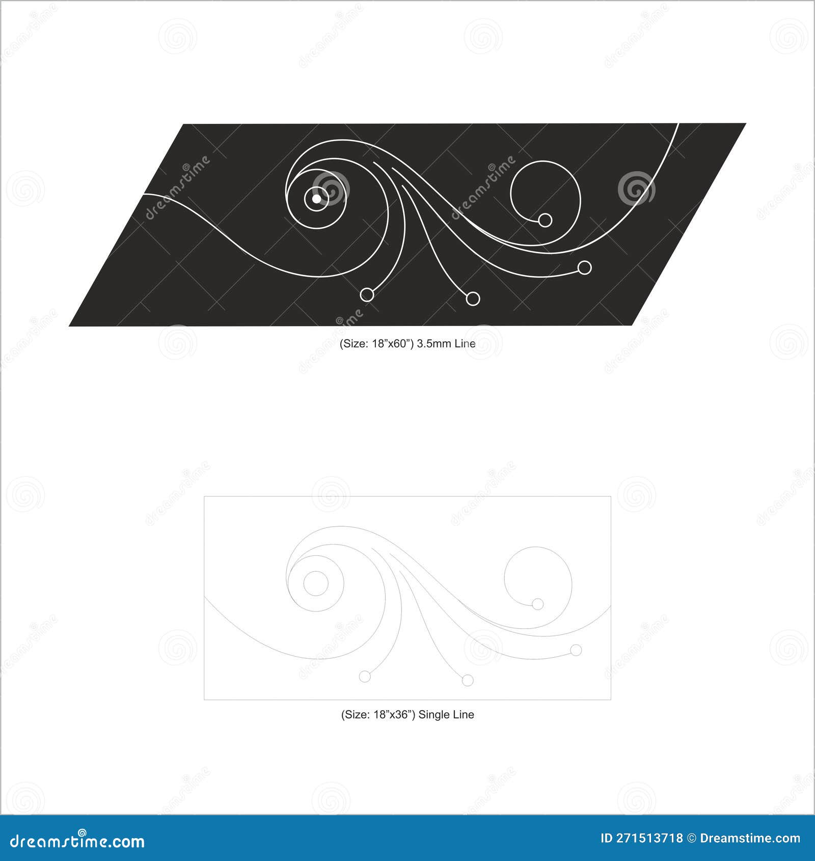 Railing Glass Sandblasting Pattern Vector Art | CartoonDealer.com ...
