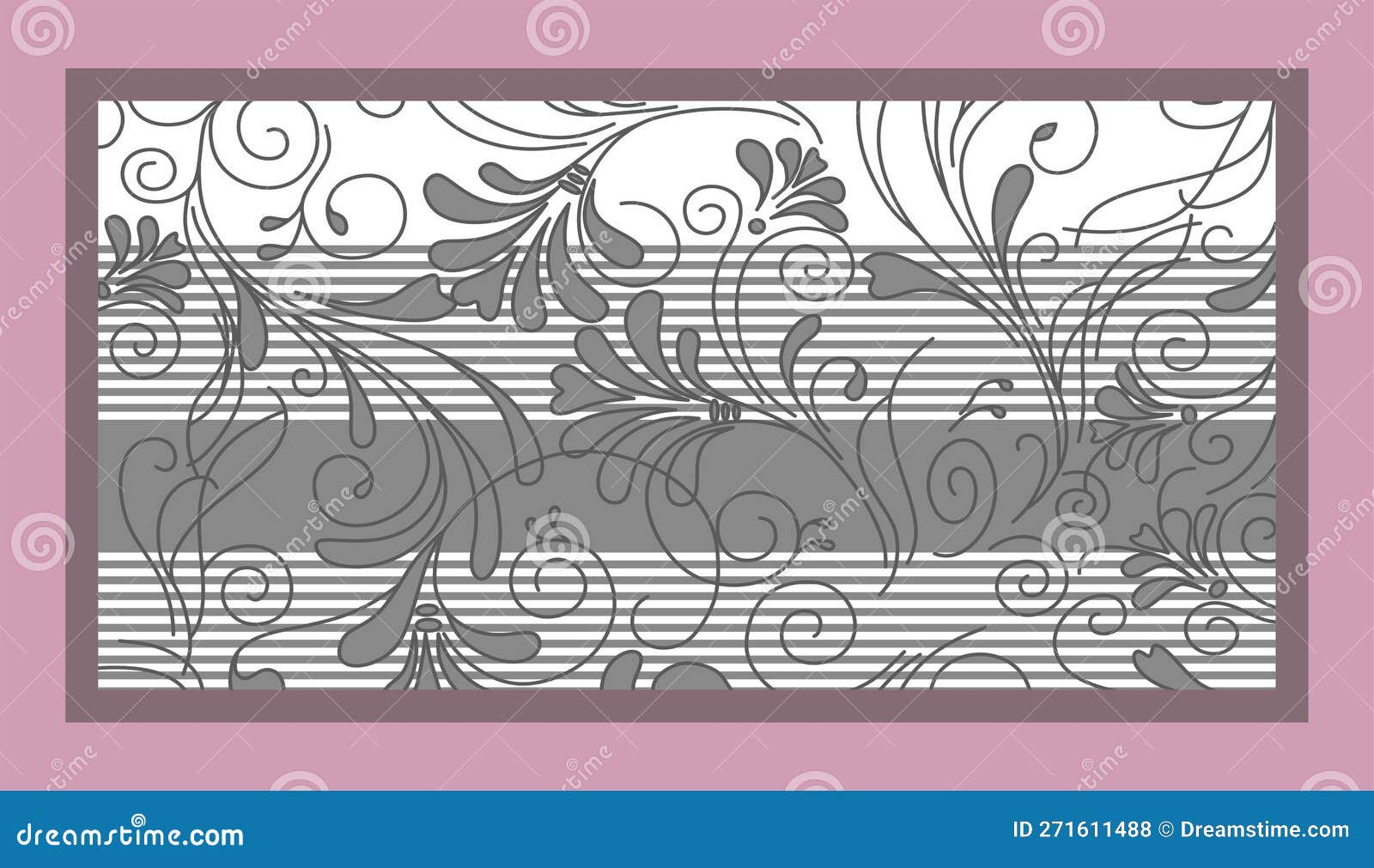 Railing Glass Sandblasting Pattern Vector Art | CartoonDealer.com ...