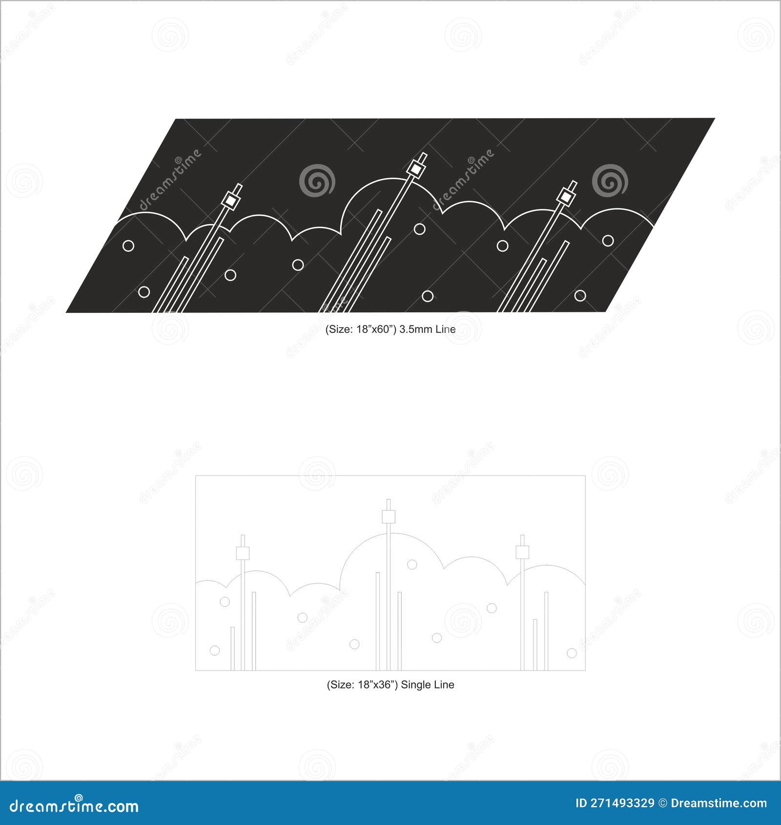 Railing Glass Partition Design and MDF Cutting Vector Stock Vector ...
