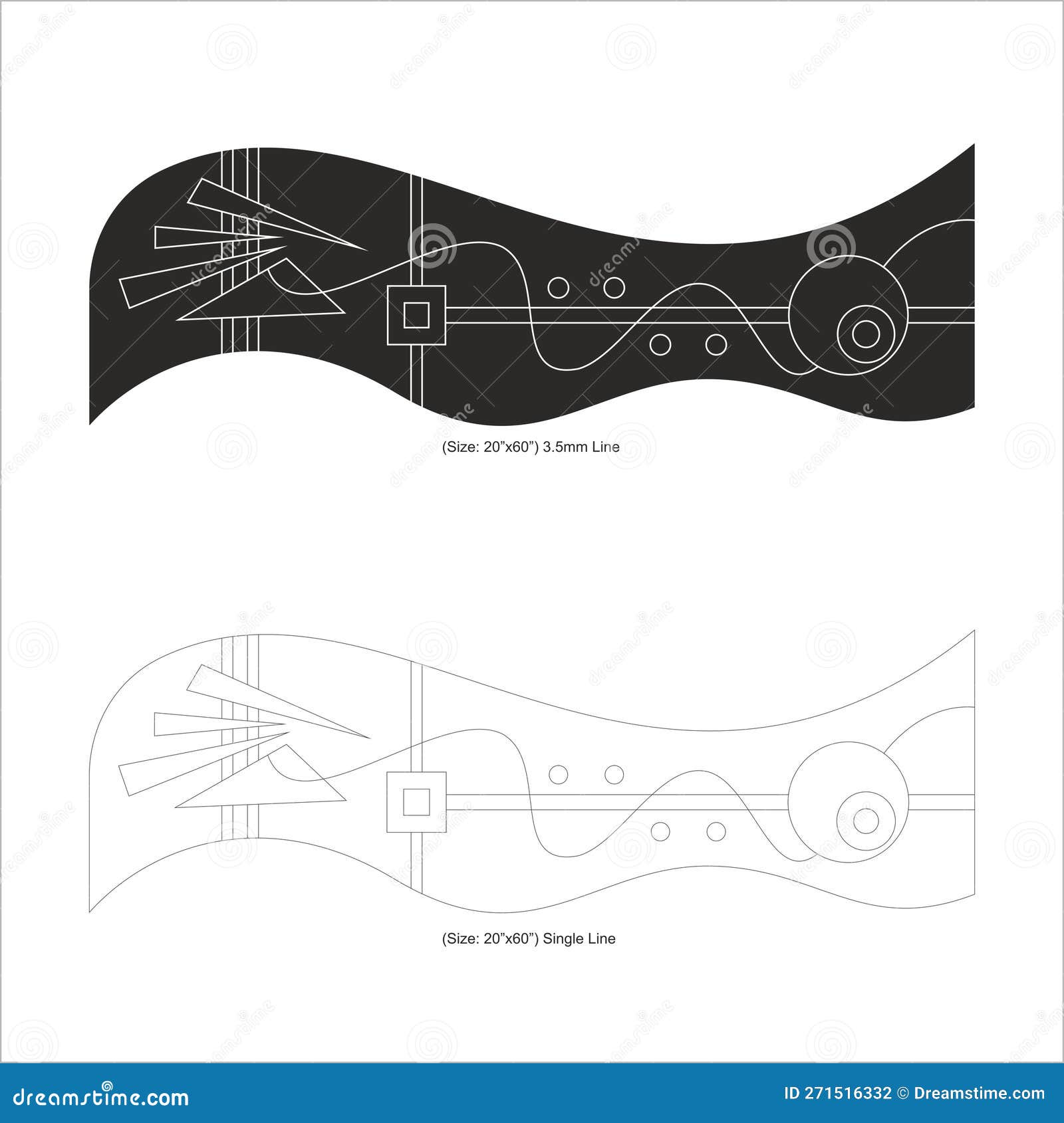 Railing Glass Partition Design and MDF Cutting Vector Stock Vector ...