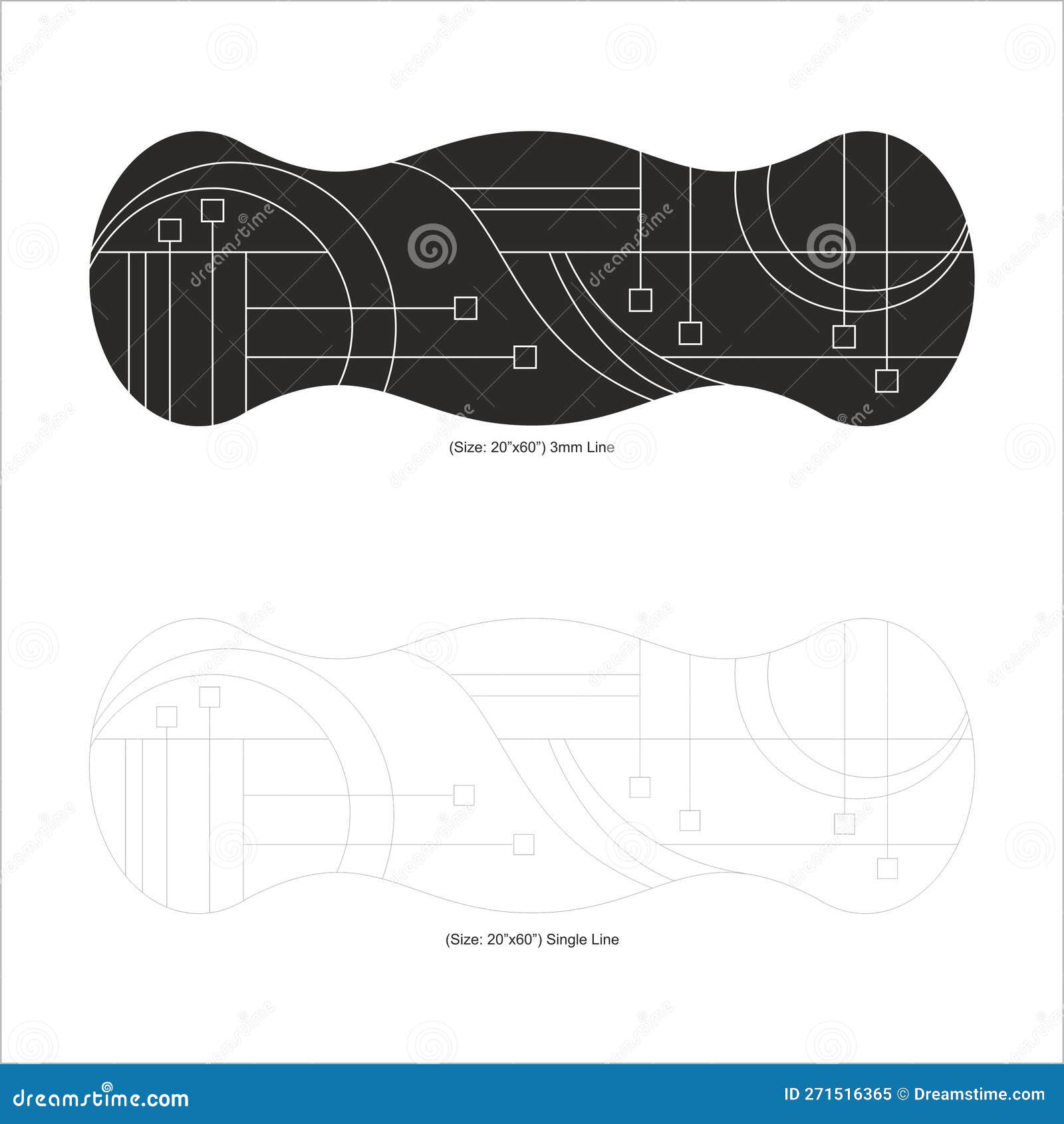 Railing Glass Partition Design and MDF Cutting Vector Stock Vector ...