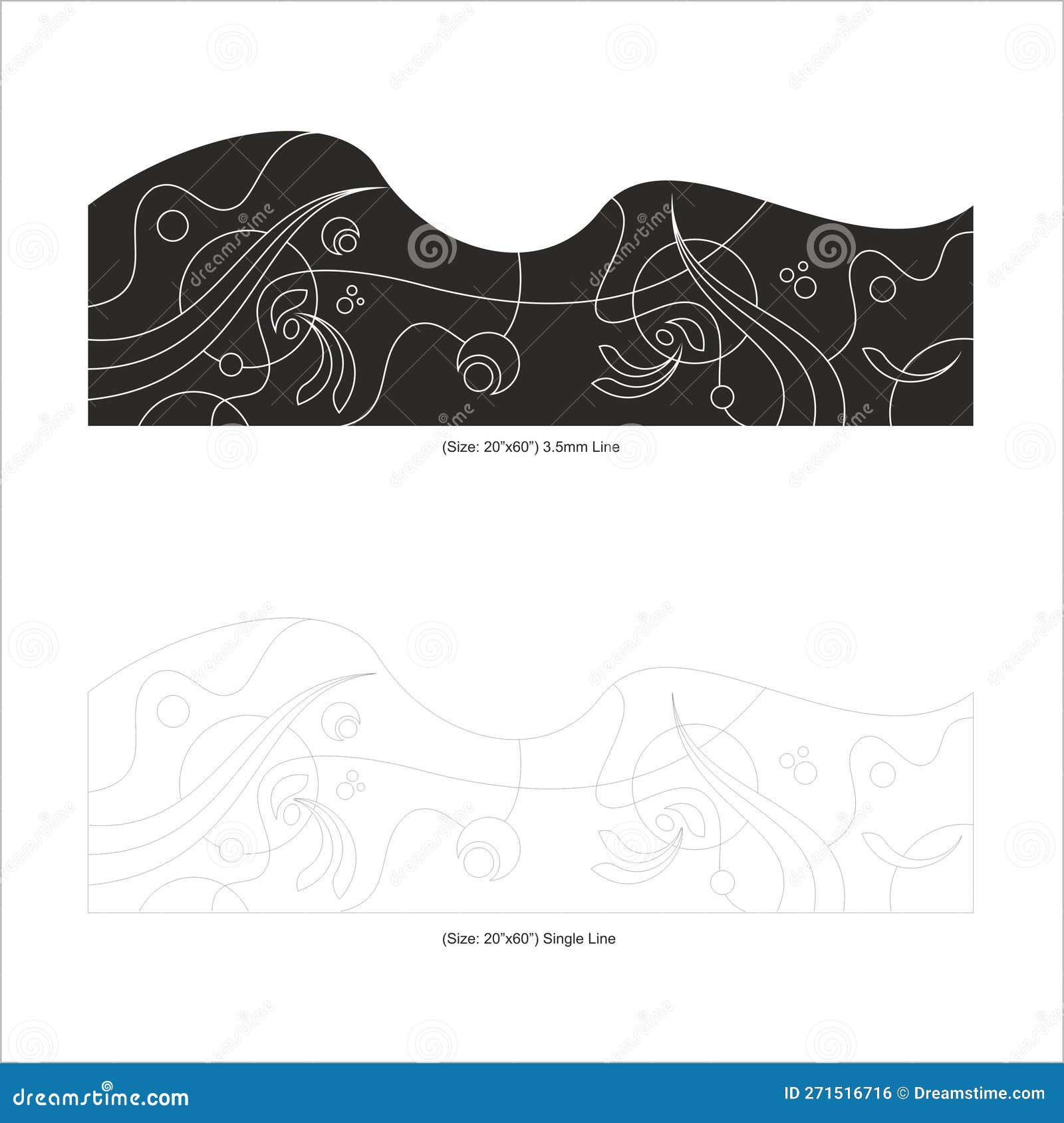 Railing Glass Partition Design and MDF Cutting Vector Stock Vector ...