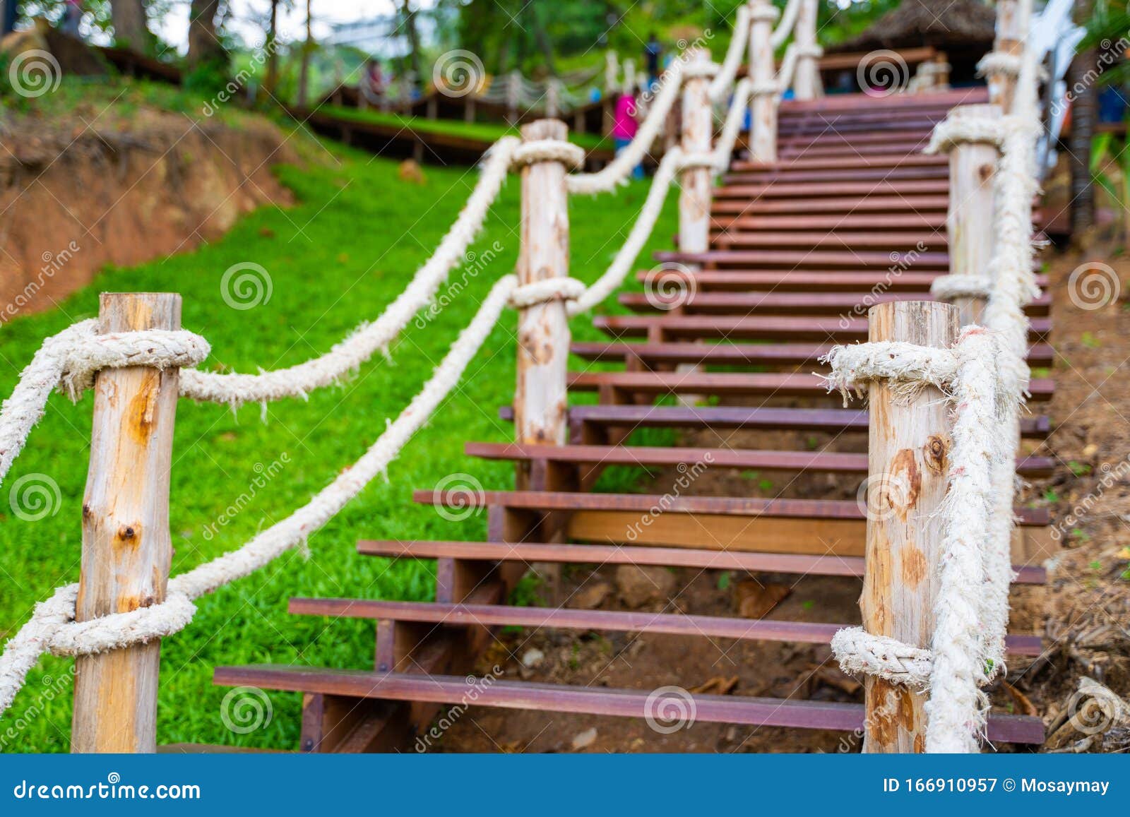 Railing Made From Rope And Timber Stock Photography | CartoonDealer.com ...