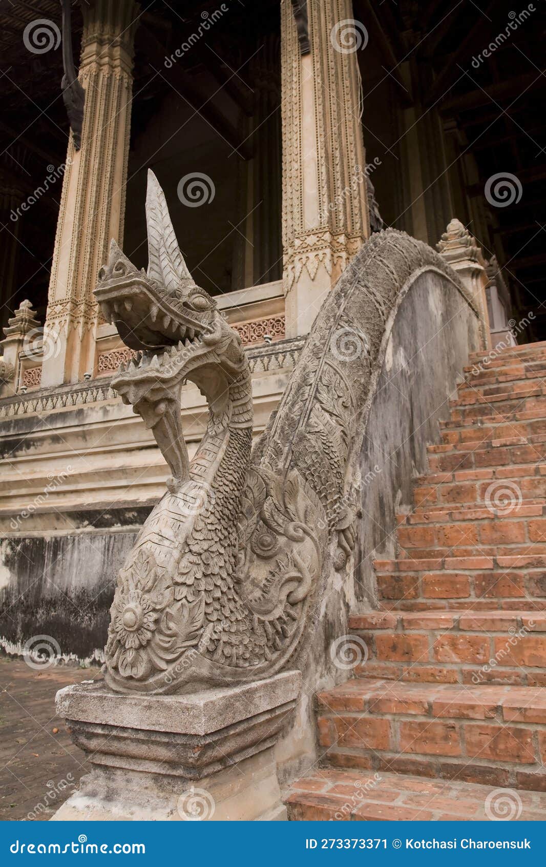 The railing of the Naga stock image. Image of railing - 273373371