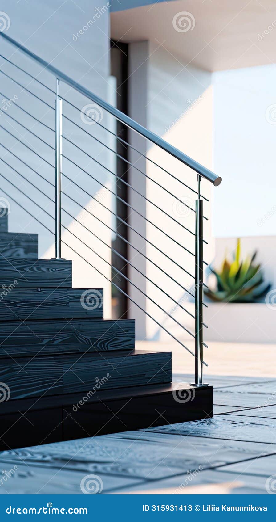 Railing System Of Panel Constructed Materials And Metal Bolts For ...