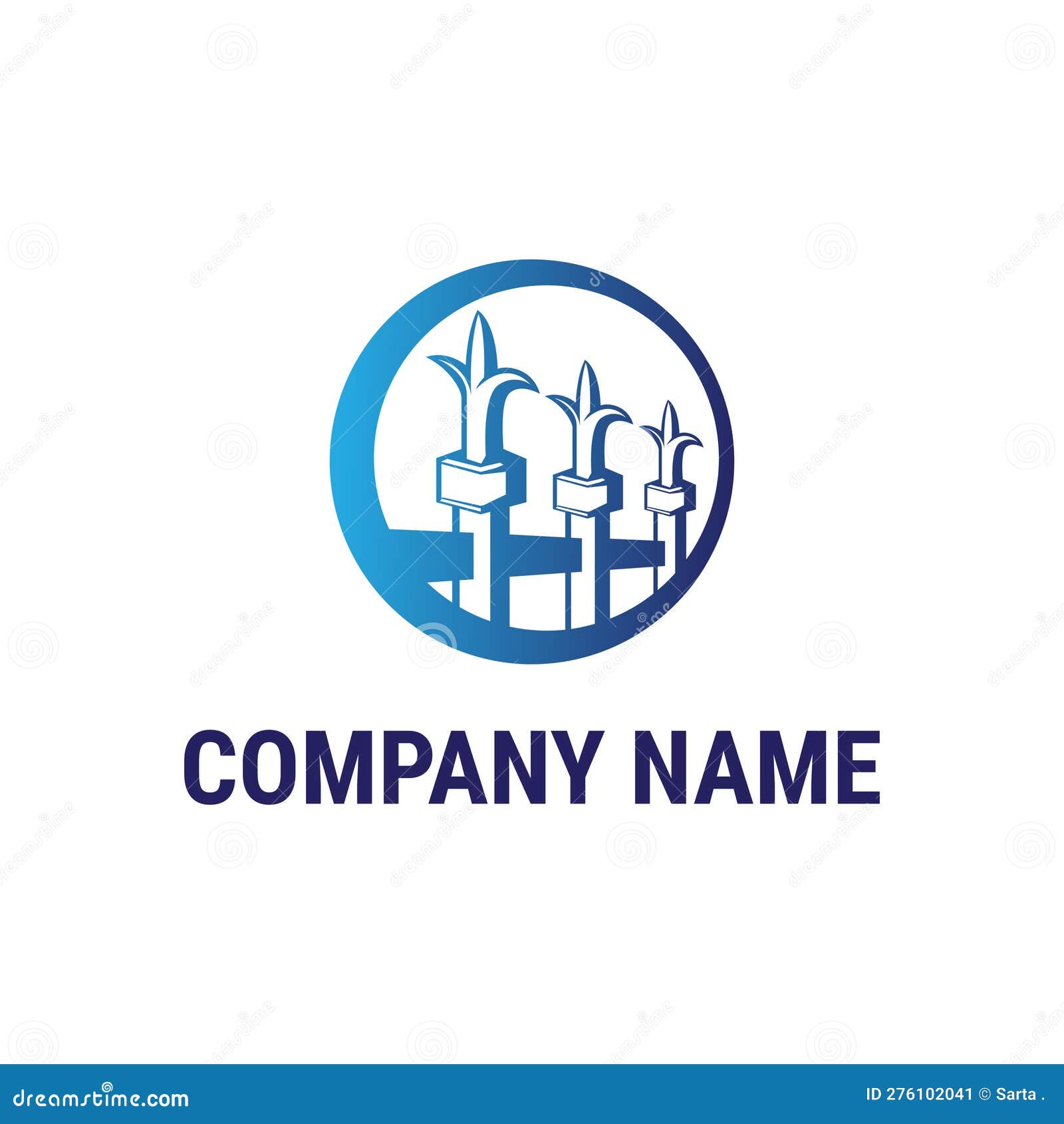 Railings Fence Logo Vector Template Stock Vector - Illustration of gate ...