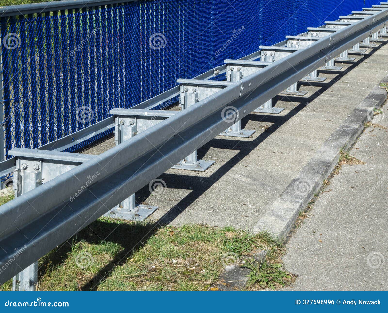 Railings and Guard Rails in Perspective Stock Photo - Image of asphalt ...