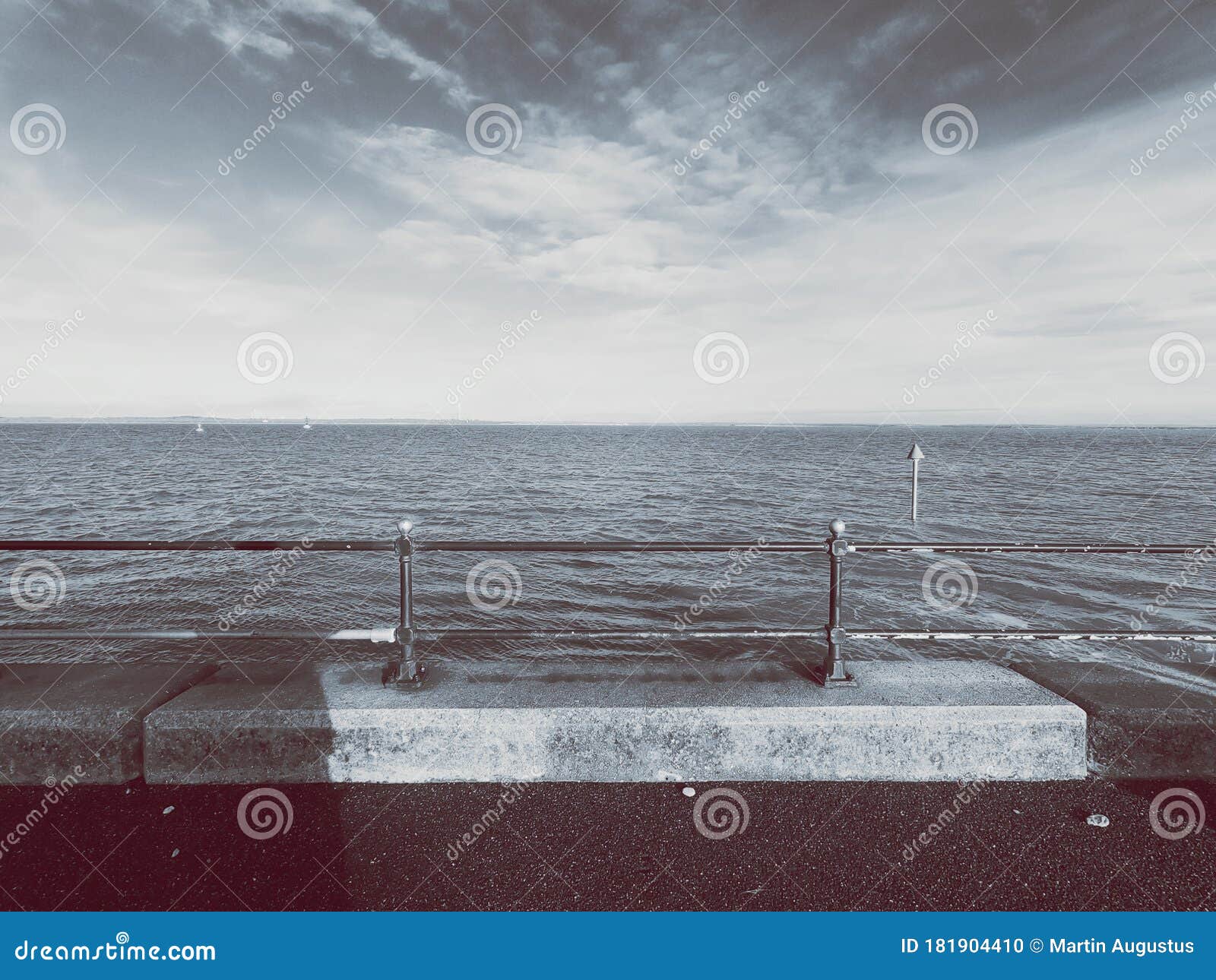 Railings on the Seafront at Cowes Stock Photo - Image of dramatic ...
