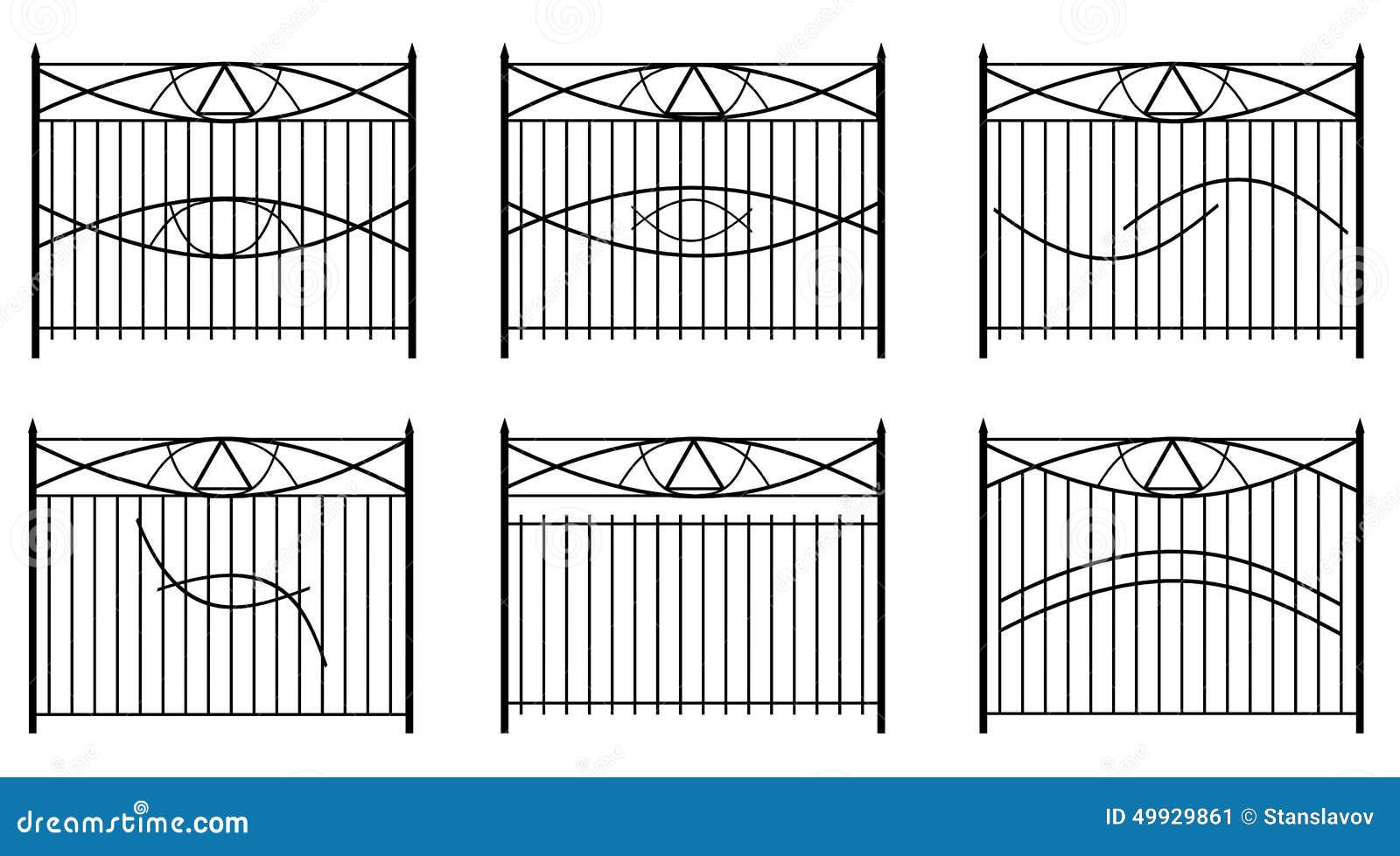 Railings With Symbols In Vector Format | CartoonDealer.com #49929861