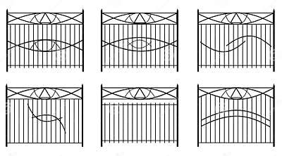 Railings with Symbols in Vector Format Stock Vector - Illustration of ...