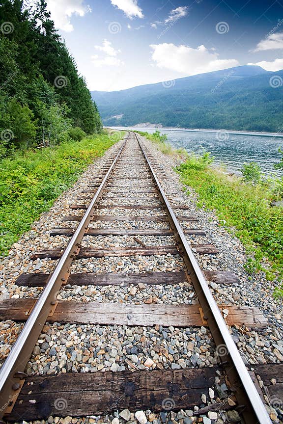 Railraod Tracks stock image. Image of rail, columbia, shuswap - 6112397