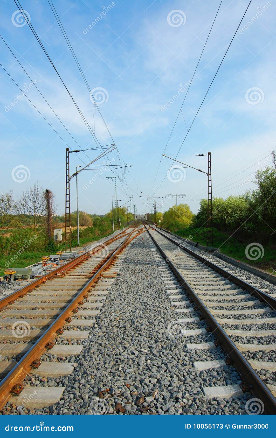 Railroad stock image. Image of voyage, rail, trip, blue - 10056173