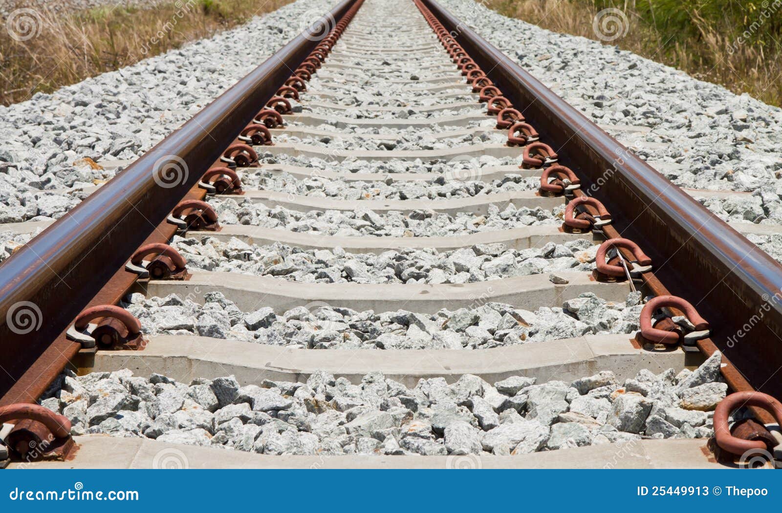 Railroad stock image. Image of post, track, rock, path - 25449913
