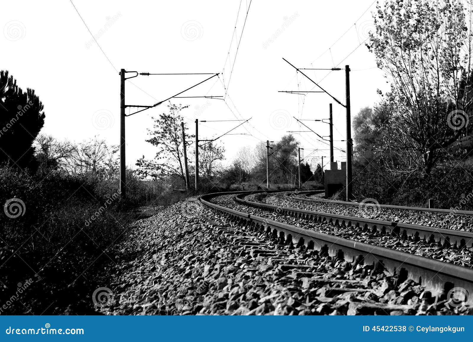 Railroad stock photo. Image of beautiful, train, electrics - 45422538