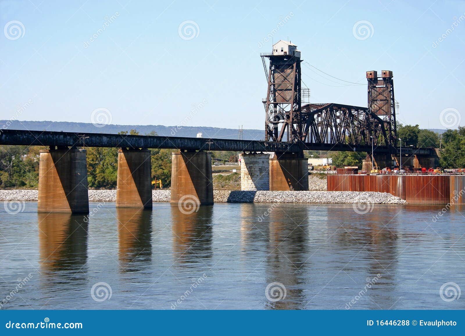 Railroad Bridge stock photo. Image of river, iron, span - 16446288