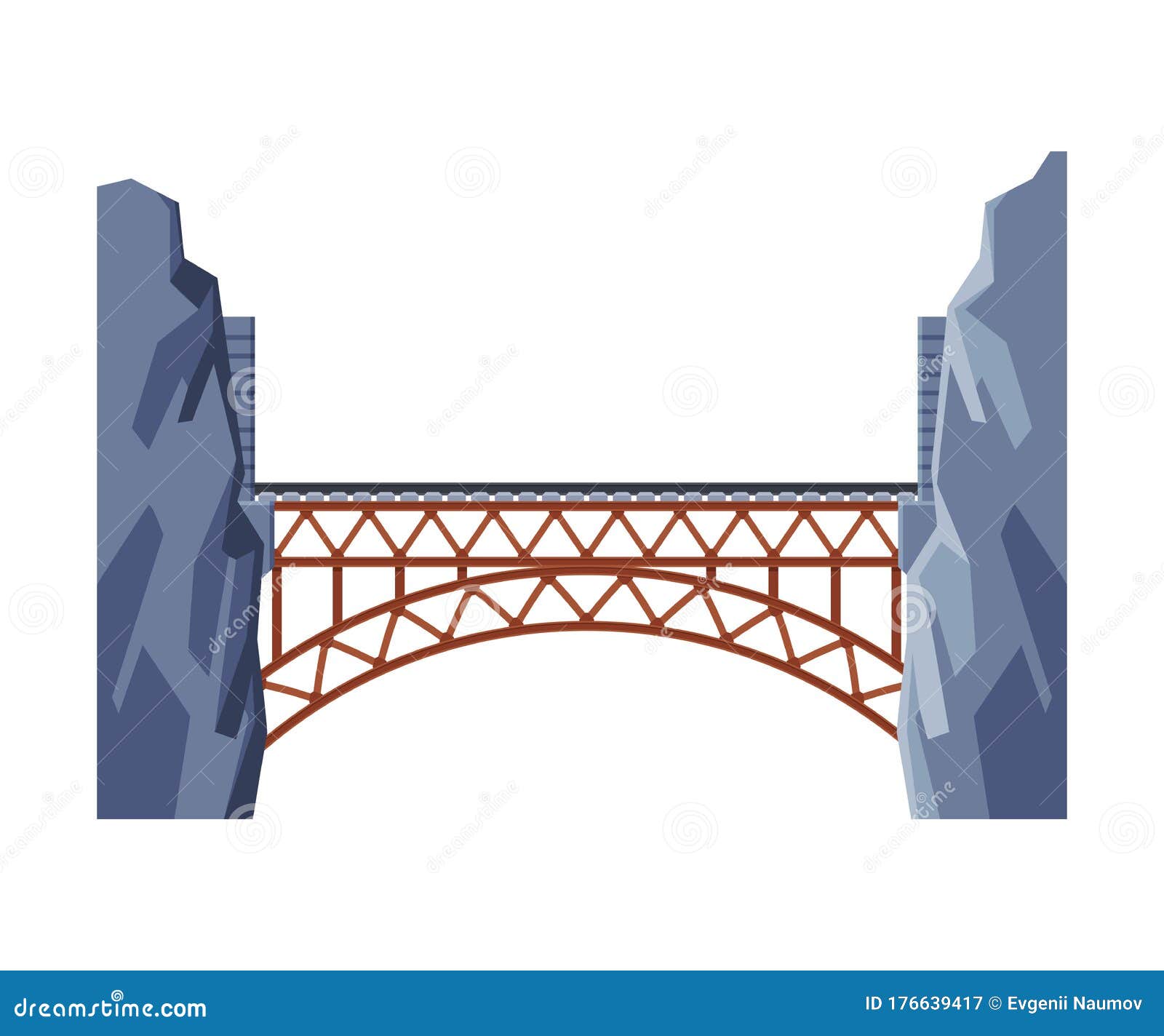 Railroad Bridge, Architectural Design Element, Bridge Construction Flat ...