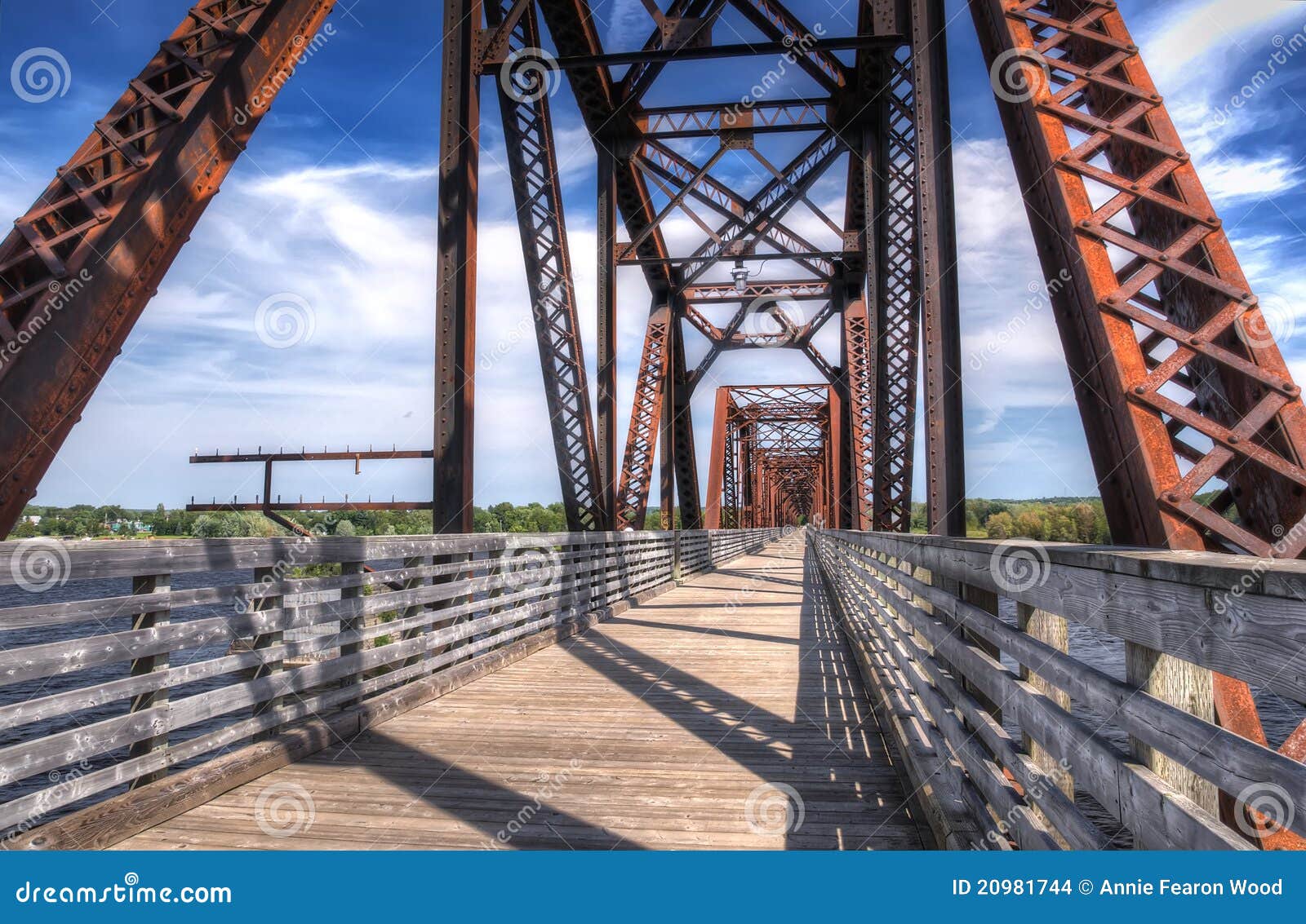 Railroad Bridge New Brunswick Stock Photo - Image of trails, railroad ...